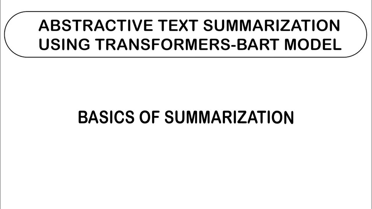 Abstractive Text Summarization using Transformers-BART Model - YouTube