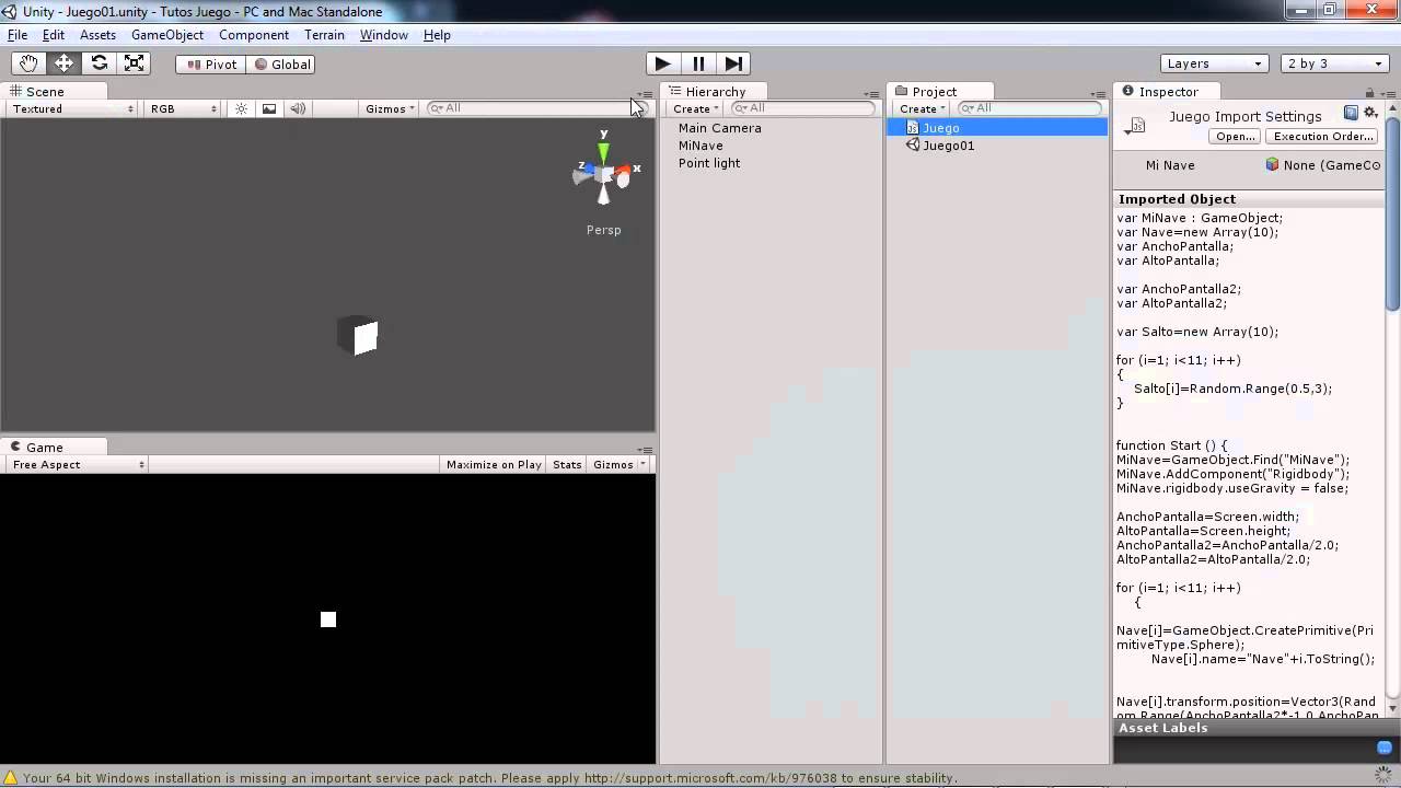 Crear un videojuego simple con Unity - Cap.7 Optimizando el código ...