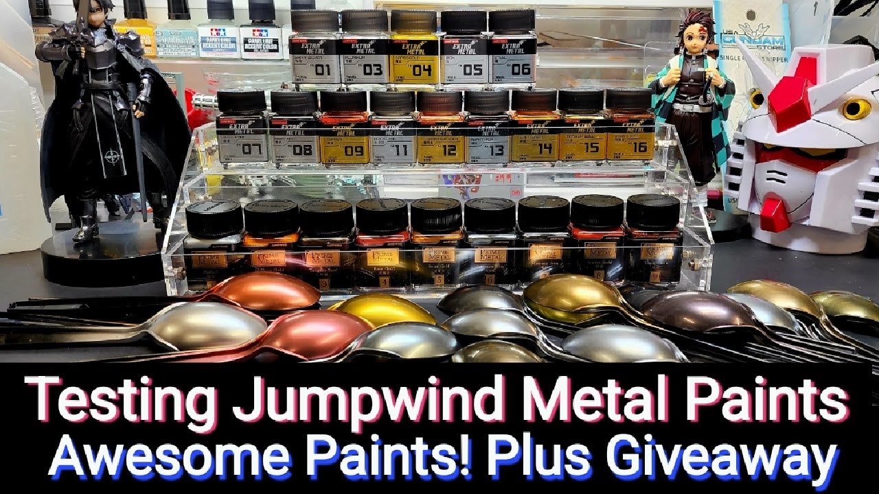Testing Jumpwind Metal Paints - Awesome !! Plus Gundam Give-Away - YouTube