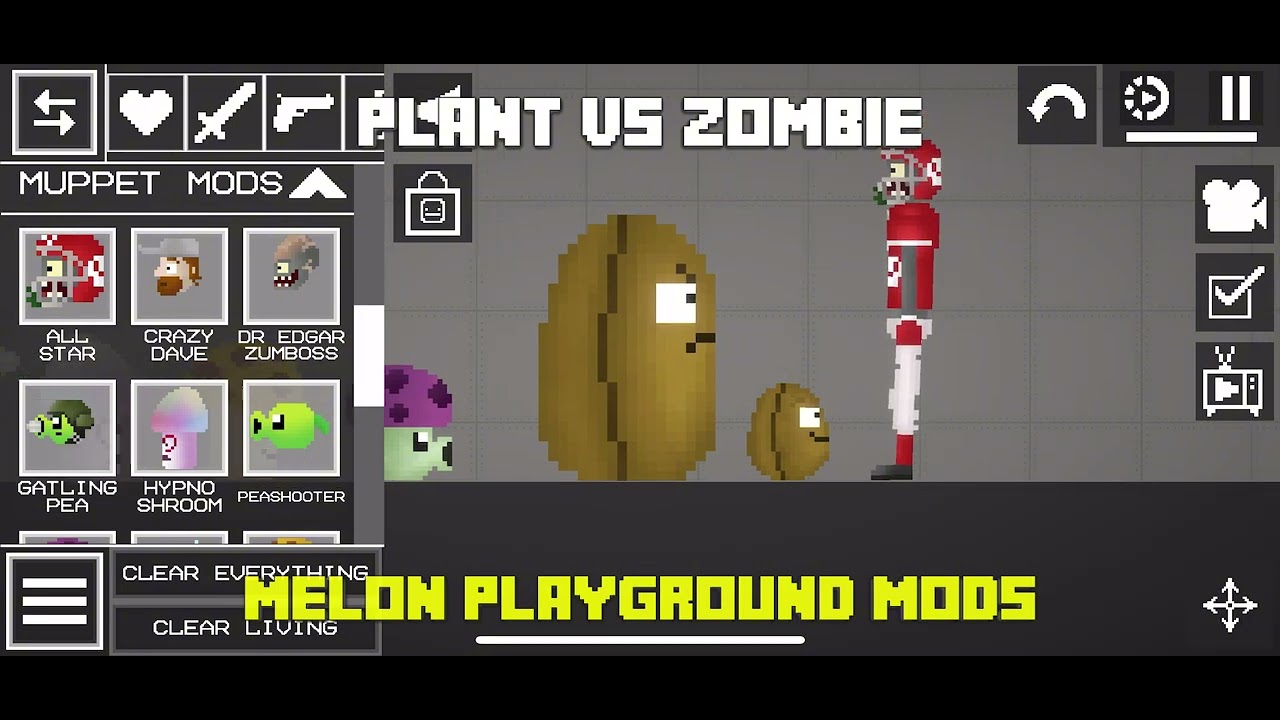 Plant vs Zombie Mod Pack Melon Sandbox (Melon Playground) - YouTube