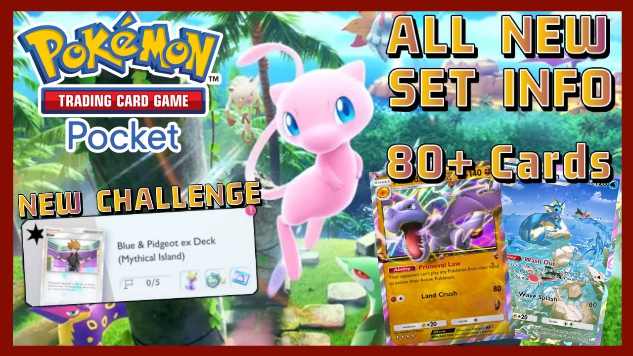 NEW MINI SET! MYTHICAL ISLAND IS COMING to Pokemon TCG Pocket! (80+ New ...