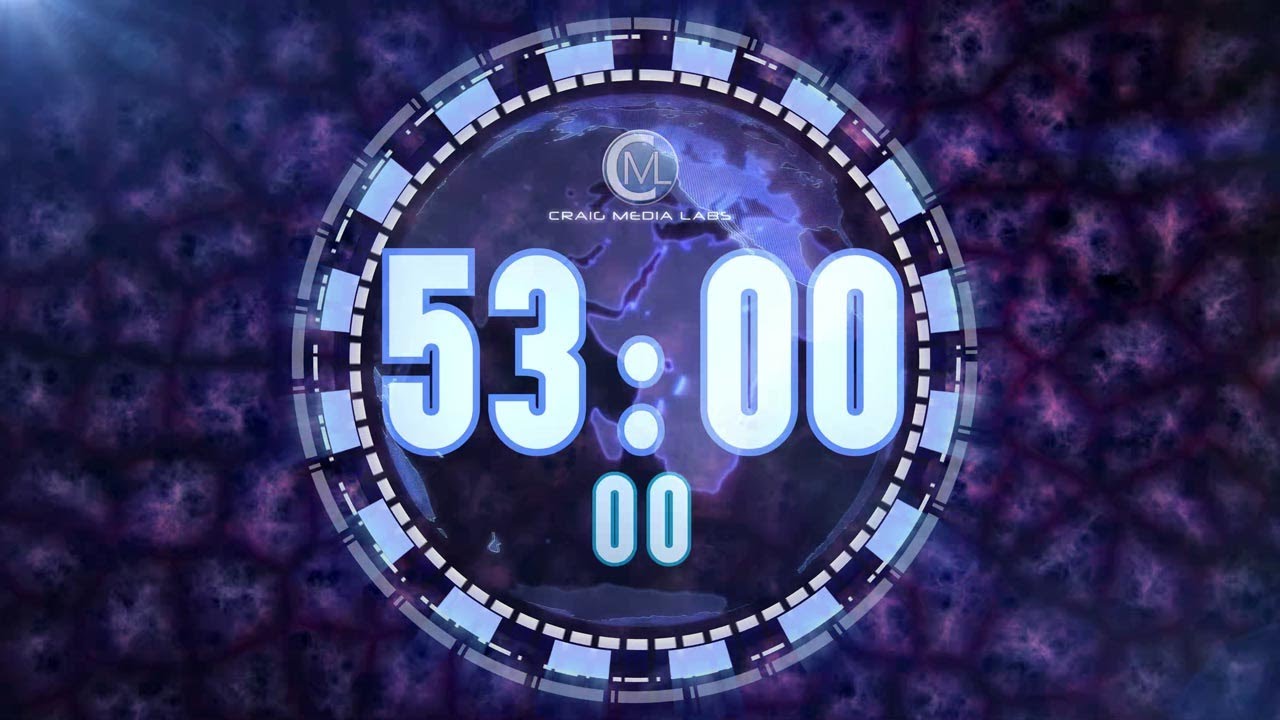 53 Minutes Countdown with audio and voice cues - YouTube
