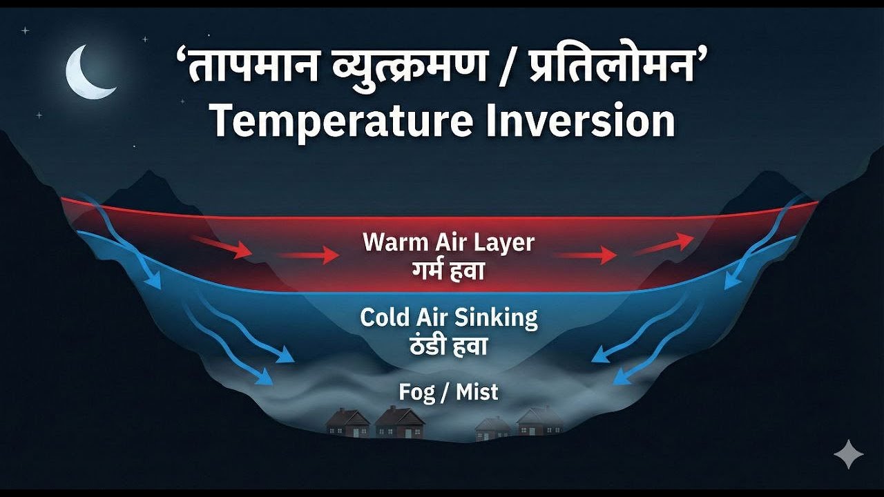 Temperature Inversion (तापमान व्युत्क्रमण) & Air Drainage | UPSC ...
