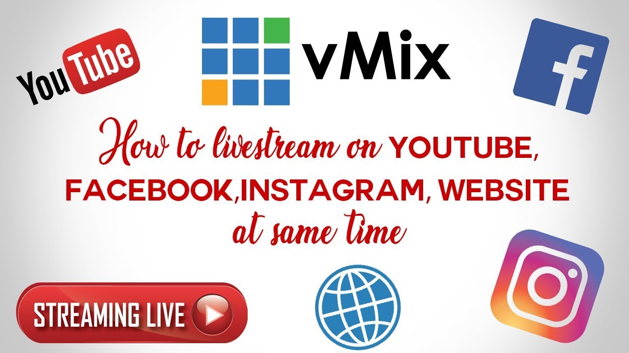 How to Live Stream in vMix | vMix Live Tutorial | Church Live Tutorial ...