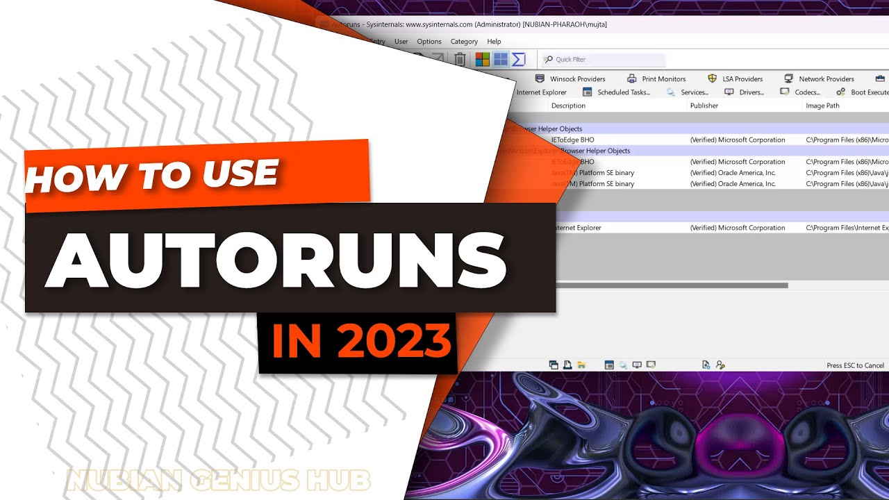 how to use autoruns sysinternals on windows 10 2023 - YouTube