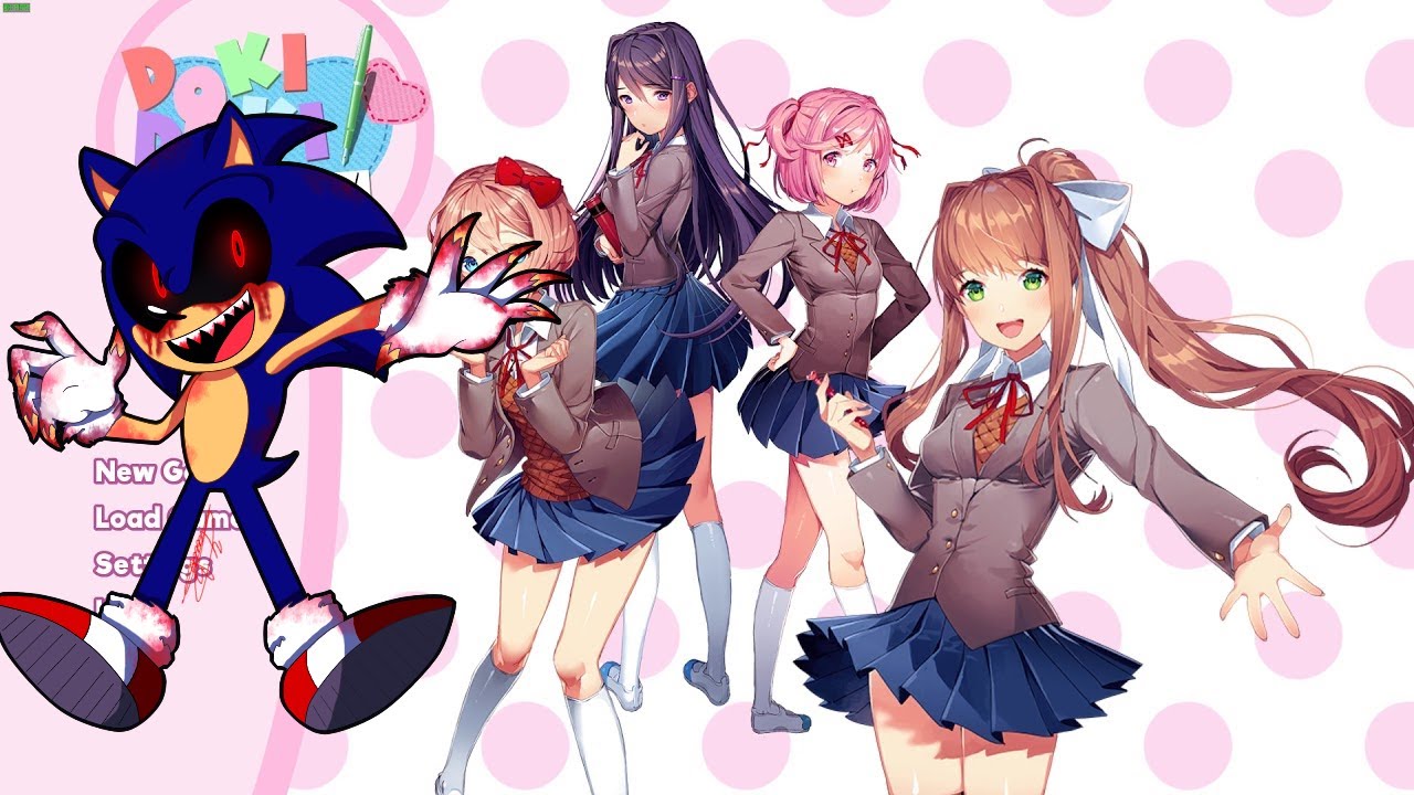 sonic.exe plays doki doki literature club part 1 - YouTube