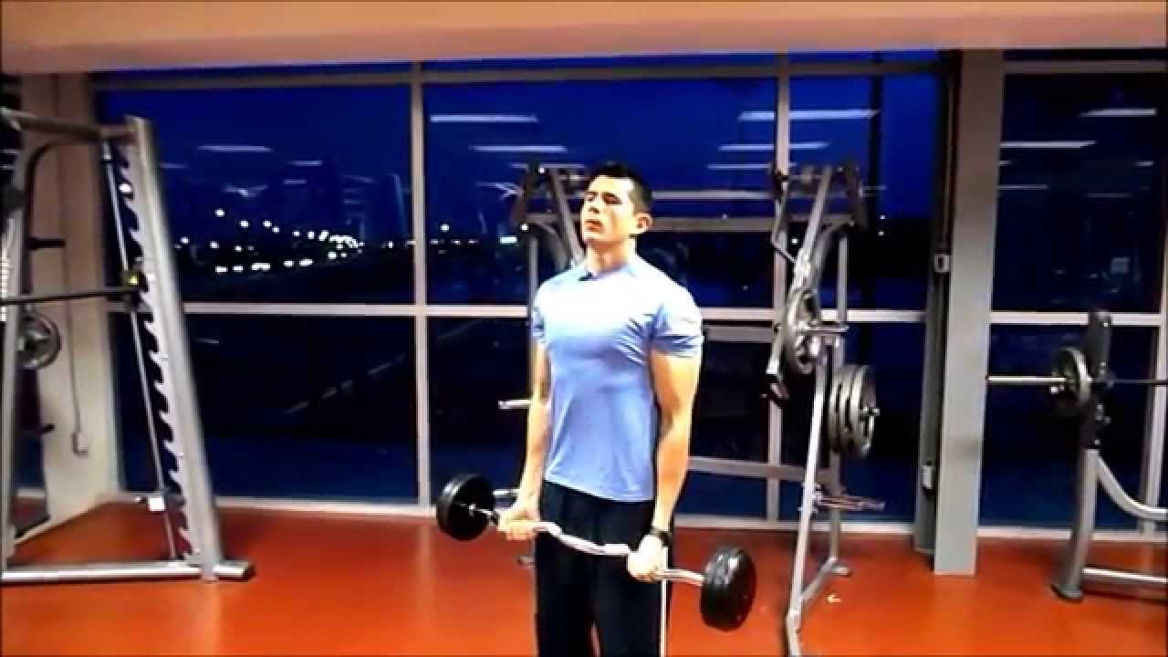 Curl con Barra Z (Z-Bar Curl) - YouTube