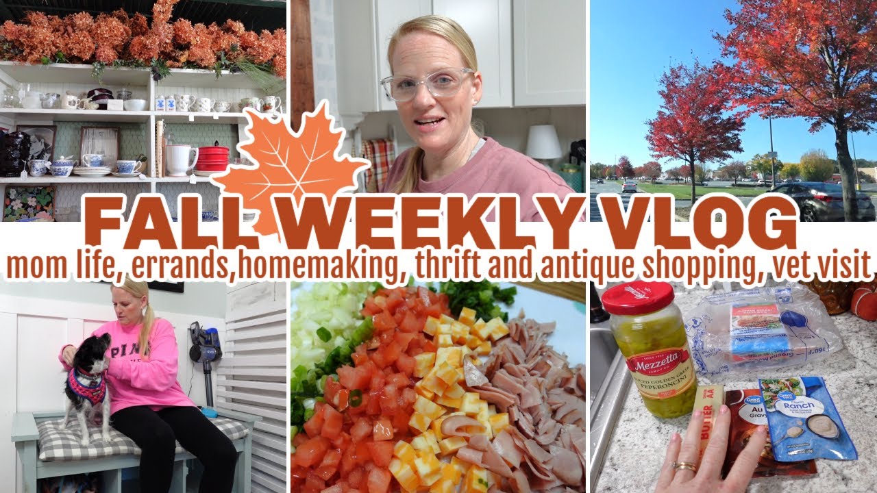 FALL WEEKLY VLOG / MOM LIFE, ERRANDS, HOMEMAKING MOTIVATION, THRIFT AND ...