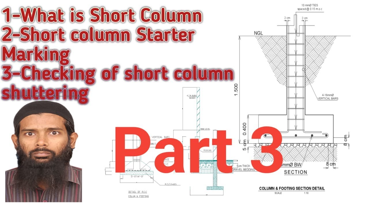 Short Column Checking | Pouring Plumb Alignment | How To Check Column ...
