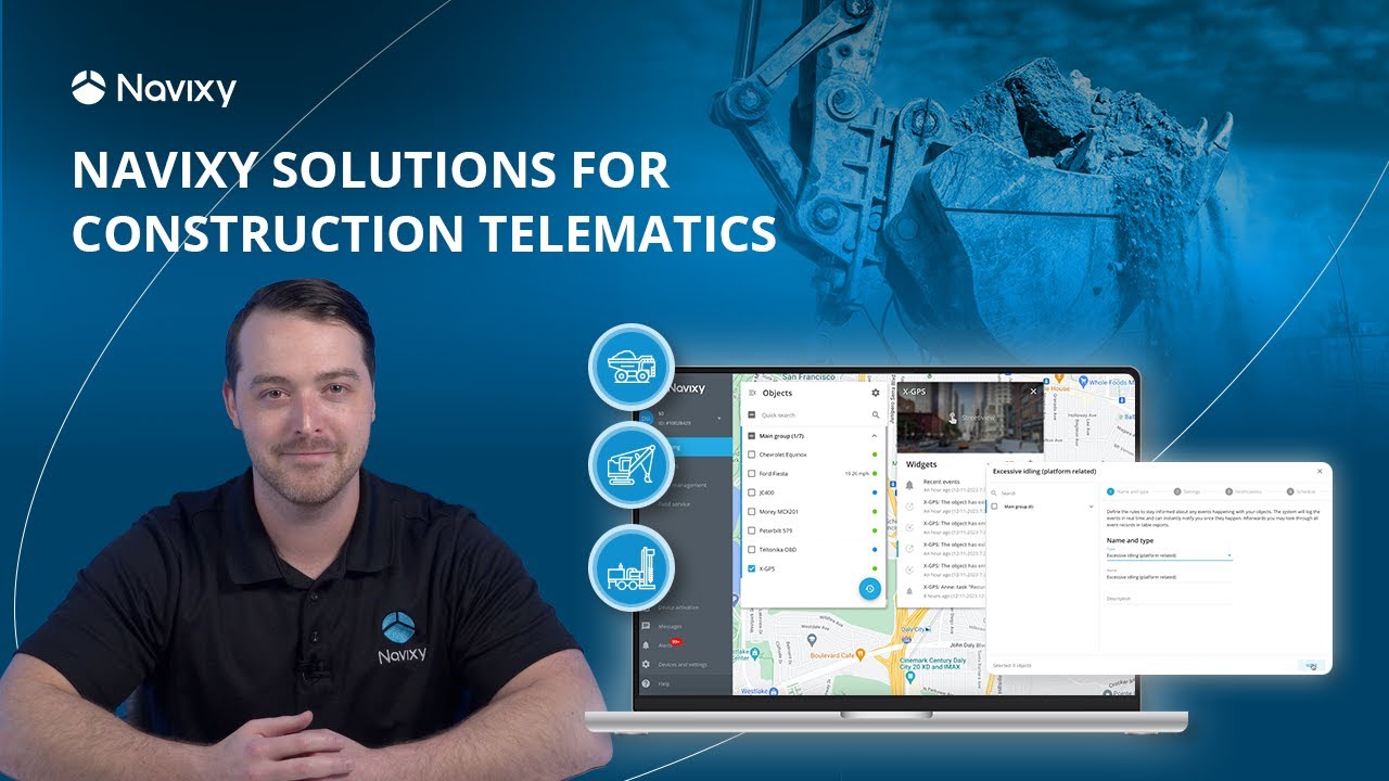 Construction Telematics Solutions from Navixy - YouTube