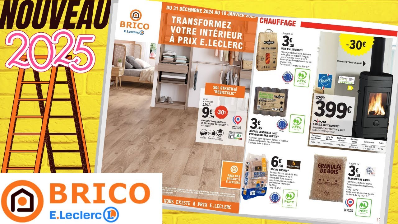 catalogue LECLERC BRICO du 31 décembre 2024 au 18 janvier 2025 💝 ...