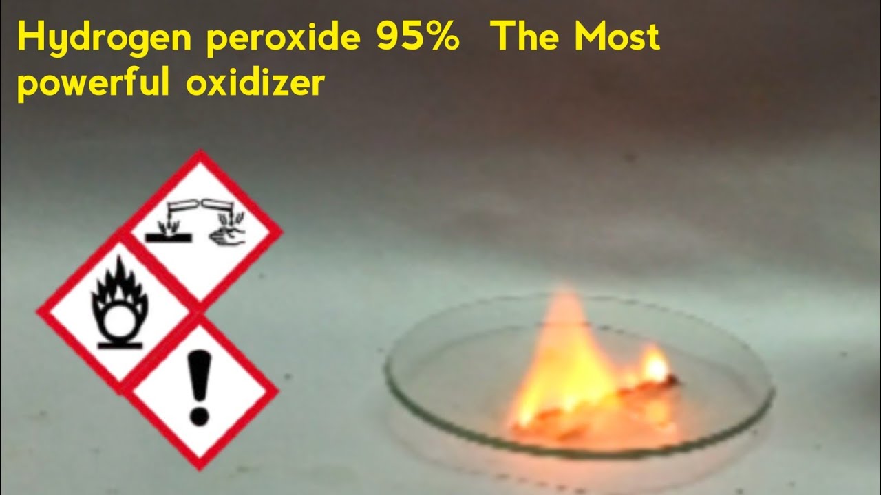 Hydrogen peroxide The Most power Oxidizer ||Reaction between Hydrogen ...