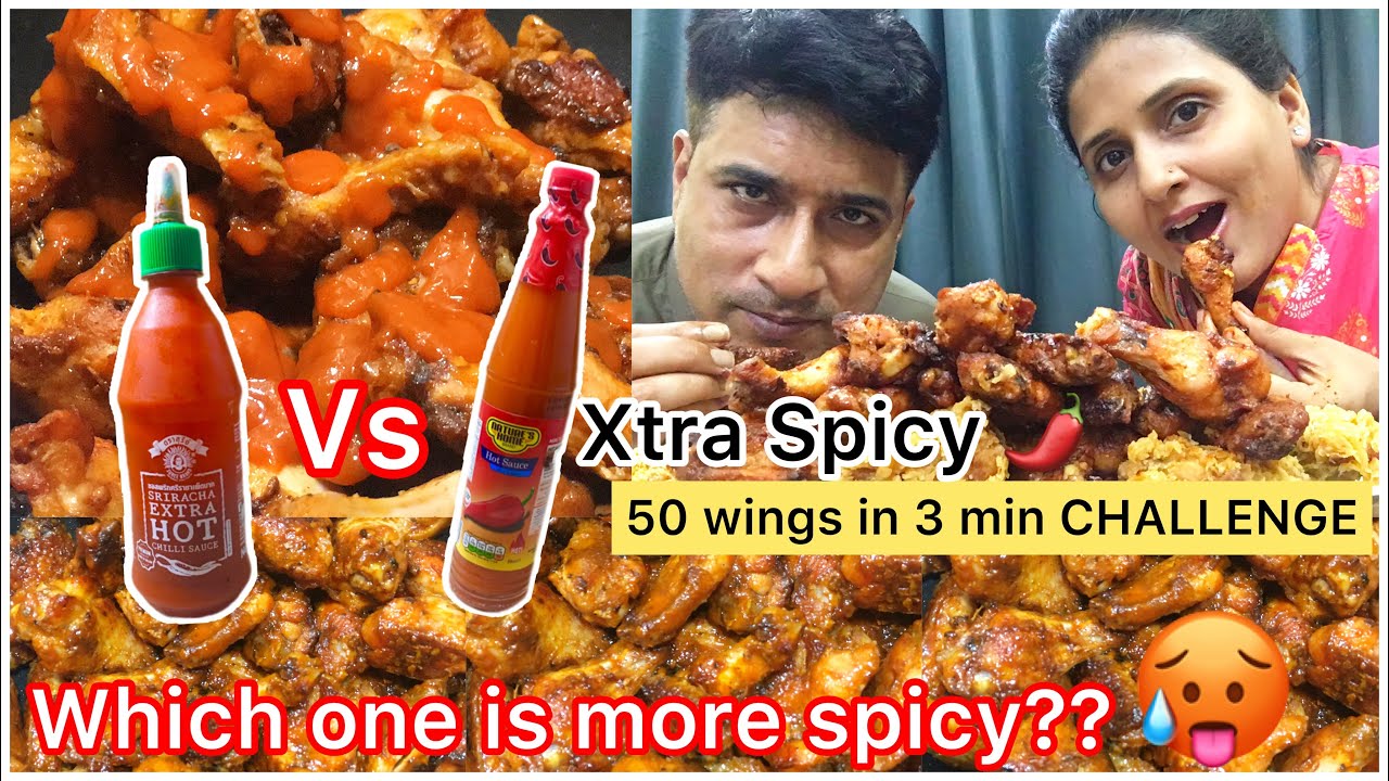 Spicy Wings Challenge 🔥 | Eating 50 wings in 3minutes Challenge ...