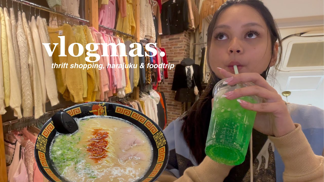 VLOGMAS: thrift shopping, harajuku, don quijote & foodtrip 🍜 | Danica O. - YouTube