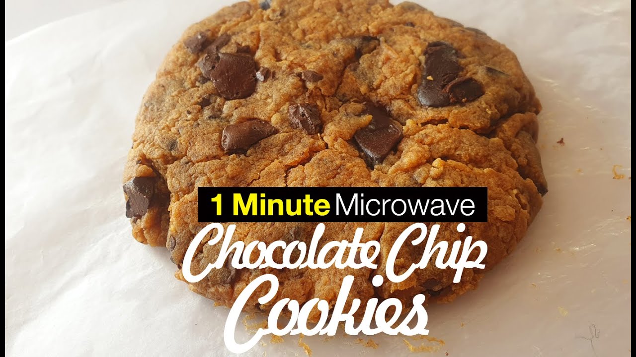 How to make Microwave Chocolate Chip Cookies | 1 Minute Microwave ...