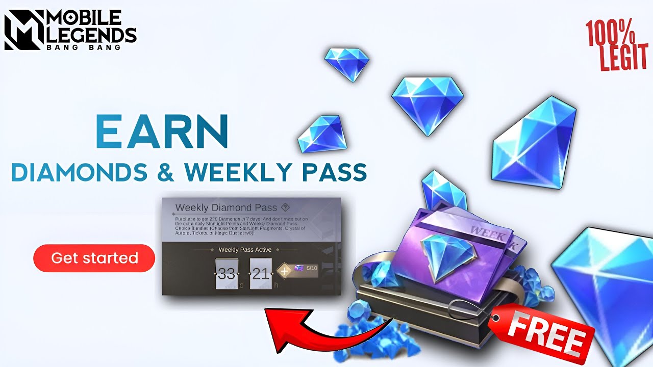 Earn Diamonds & Weekly Pass| Mlbb Free Diamonds 2024| Mlbb Free ...