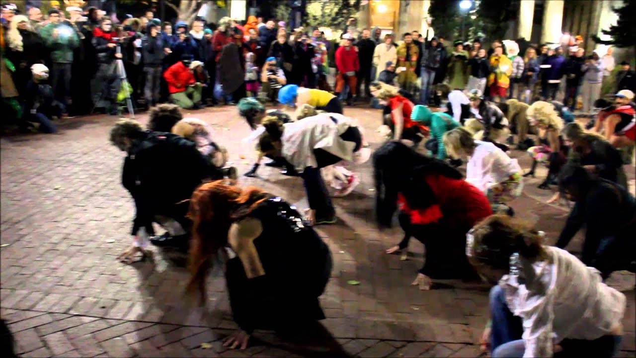 2013 Boulder Halloween Thriller Flash Mob - YouTube