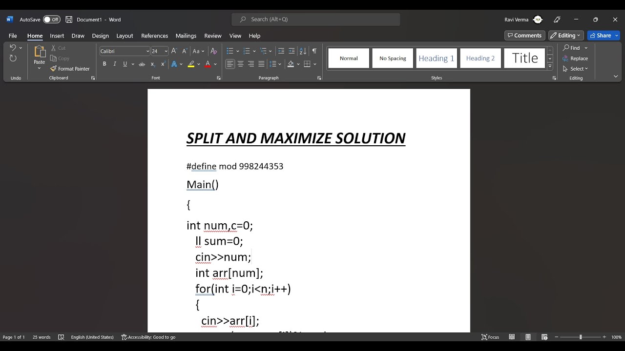 Split And Maximize Codechef Solution Youtube 5565
