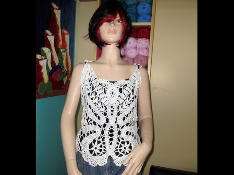 Crochet bruges lace butterfly summer blouse Part #1 - with Ruby Stedman ...