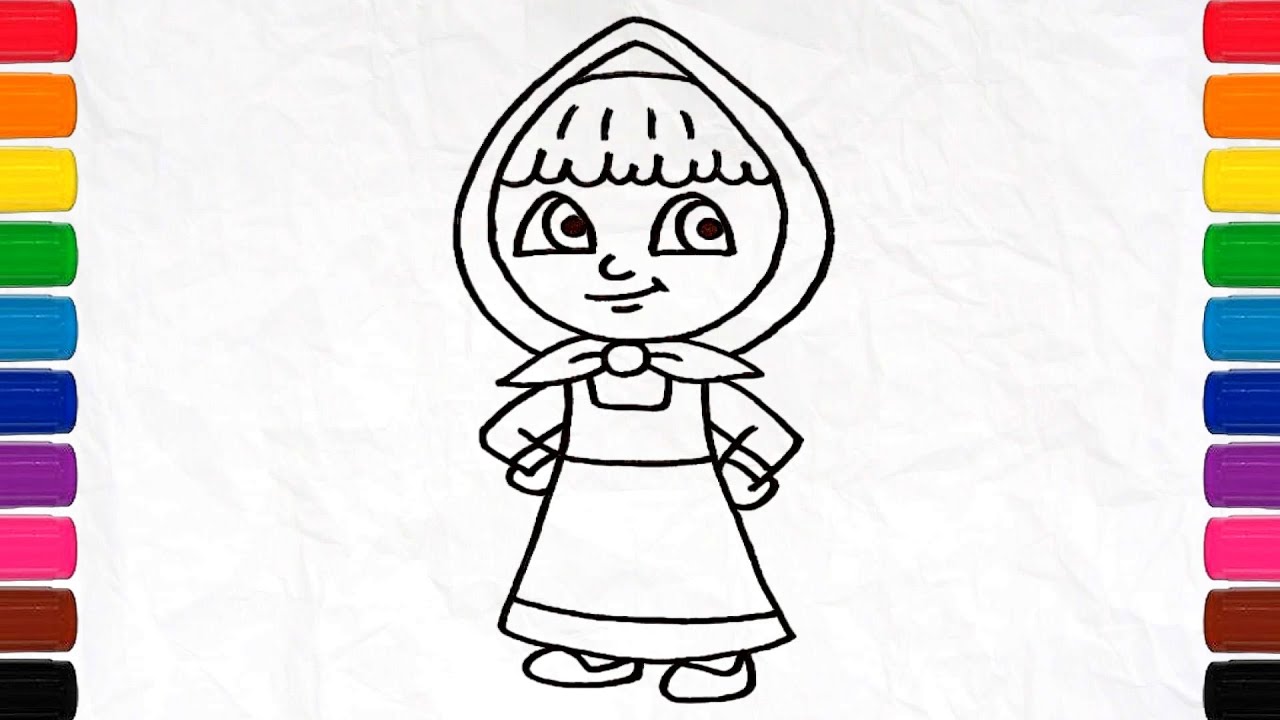 How to Draw Masha And The Bear | Drawing for Kids | MASHA Drawing and ...