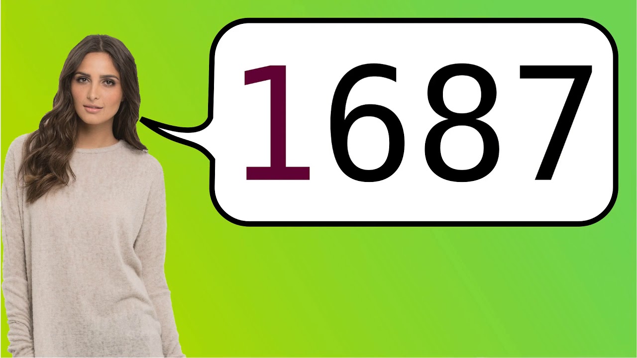 How to say '1687' in French? - YouTube