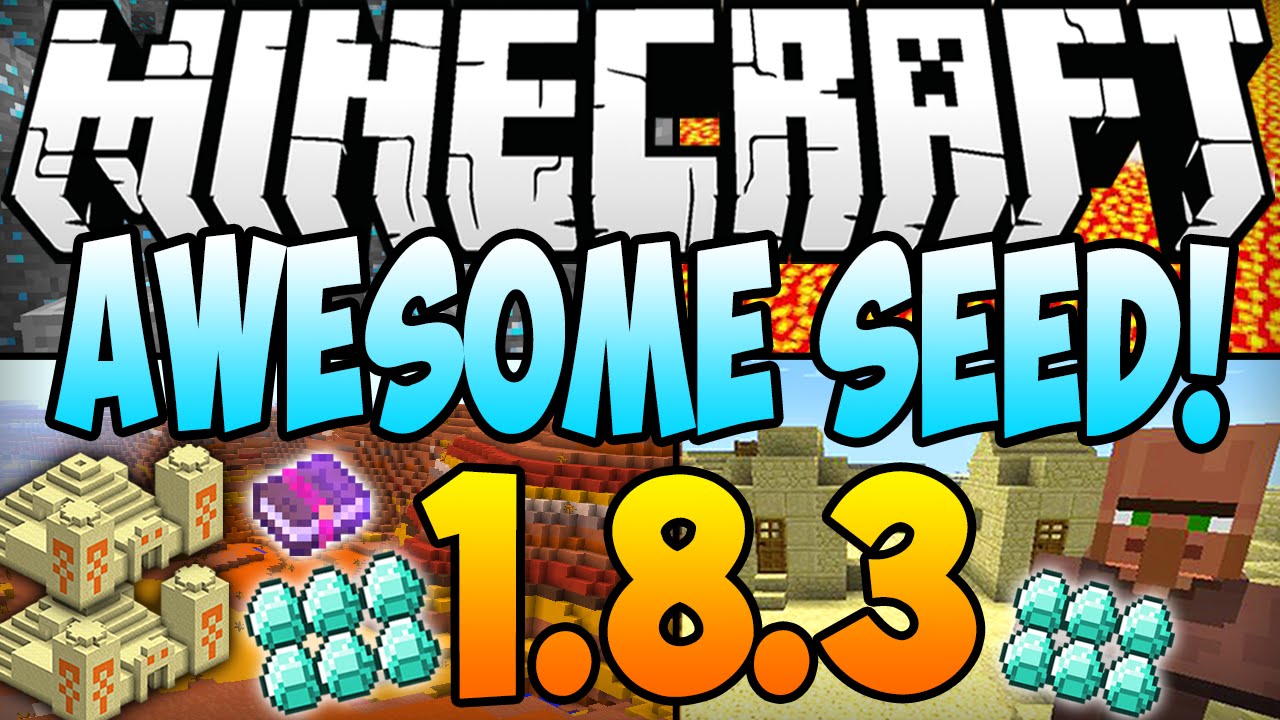 Minecraft 1.8.3 Seeds: 10 DIAMONDS, 3 TEMPLES, 2 DUNGEONS, STRONGHOLD ...