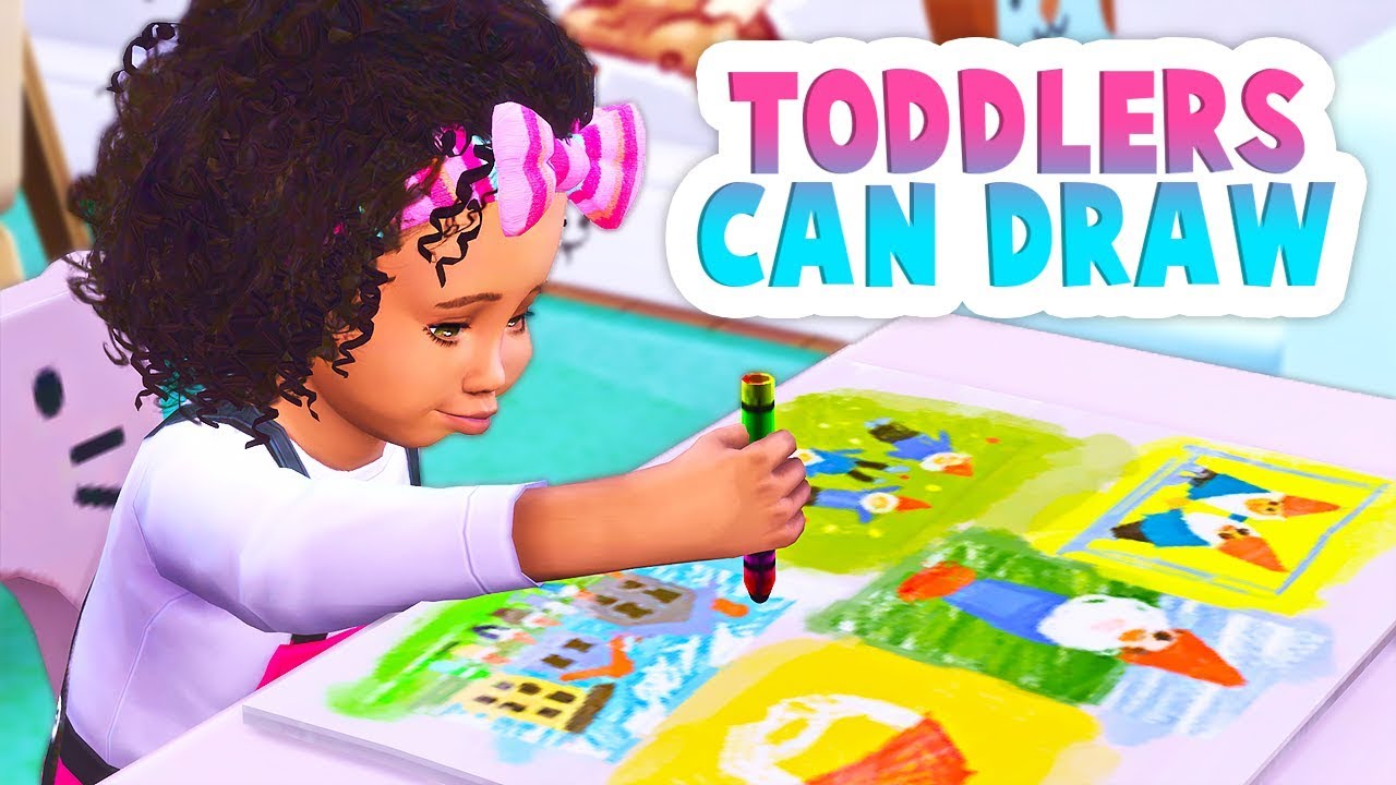 TODDLERS CAN DRAW!🤗🖍 // THE SIMS 4 | MOD REVIEW - YouTube