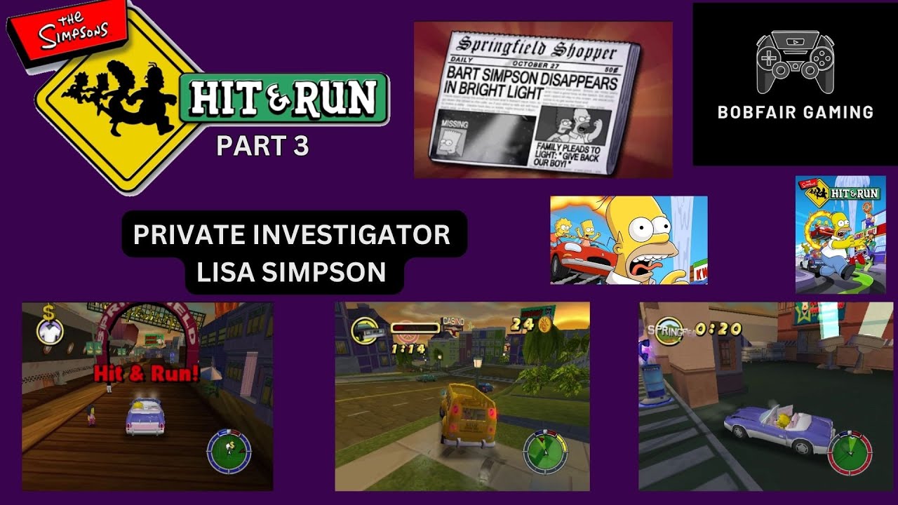 Simpsons Hit and Run Part 3 // Lisa Simpsons Detective, Private ...
