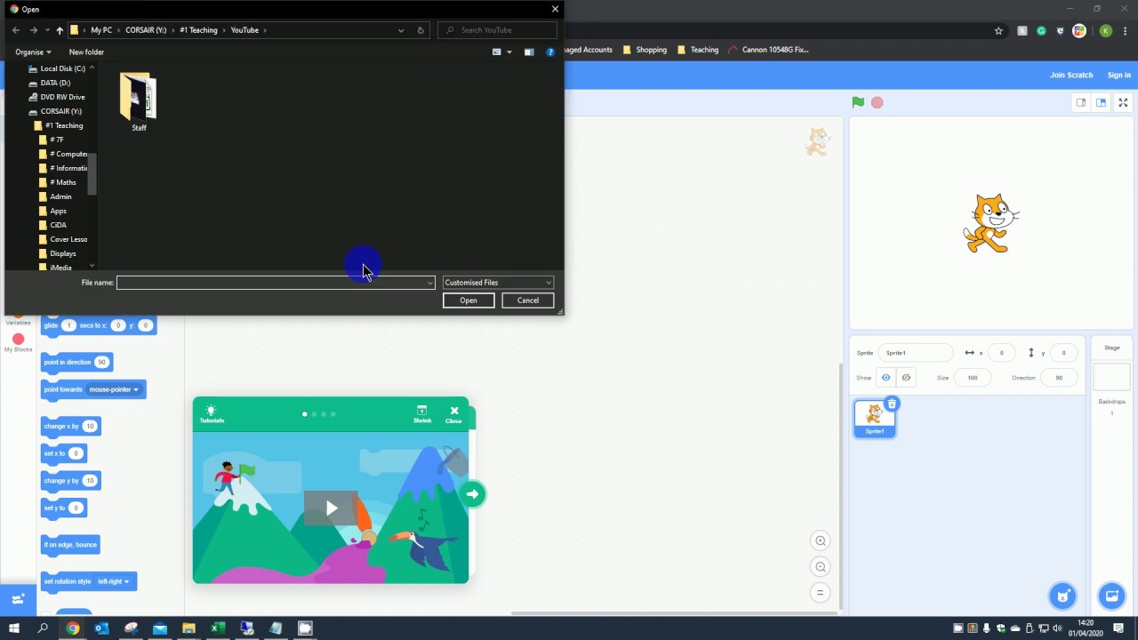 Scratch: How to reopen Scratch projects once saved - YouTube
