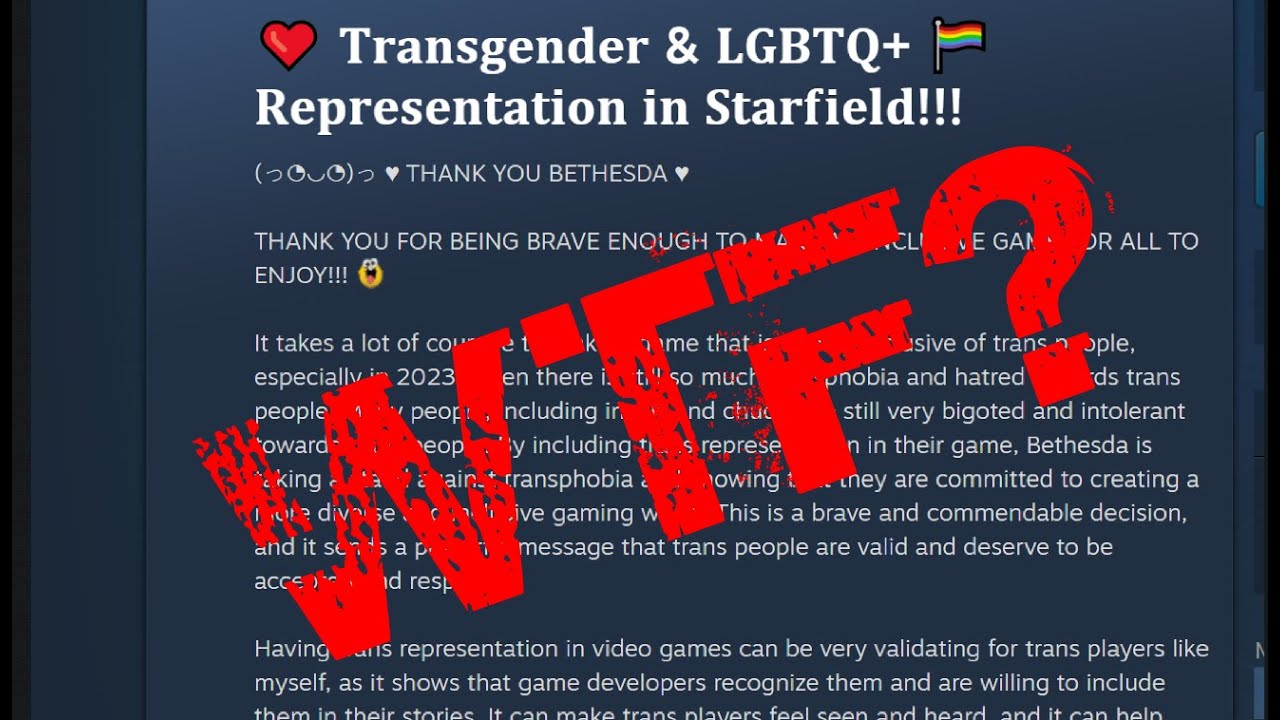 WTF Is Going On With Starfield Steam Forums!? - YouTube