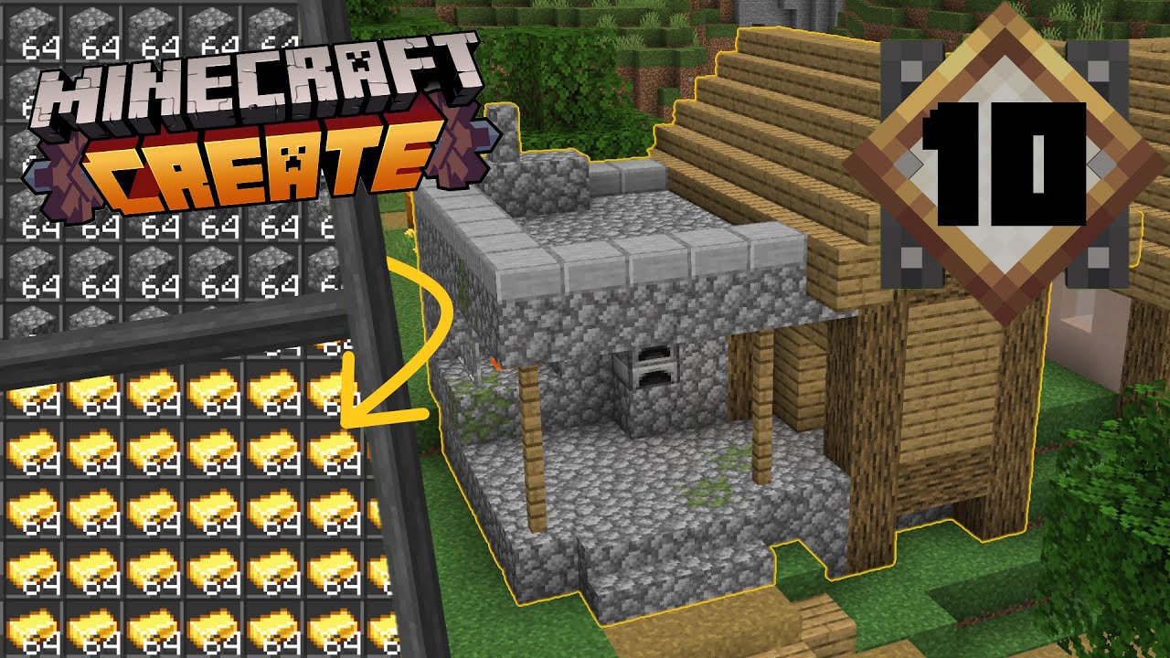 Creating GOLD From Cobblestone! | Minecraft Create Ep. 10 - YouTube