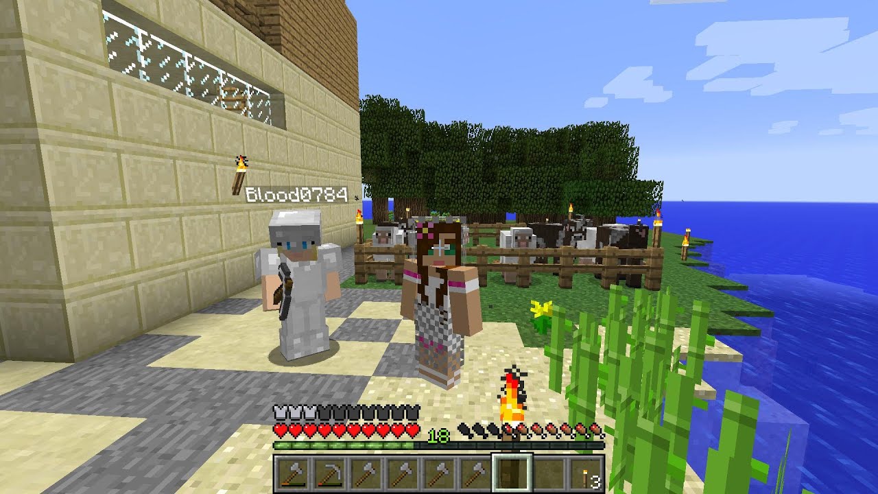 Let's Play Minecraft Two Girls On An Island S66 - Cooking And Gardening ...