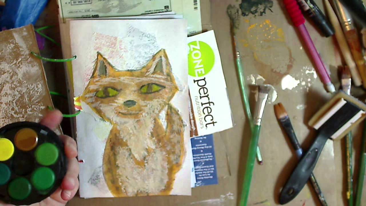 What does the Fox say- Art journal- Junk Journal Page - YouTube