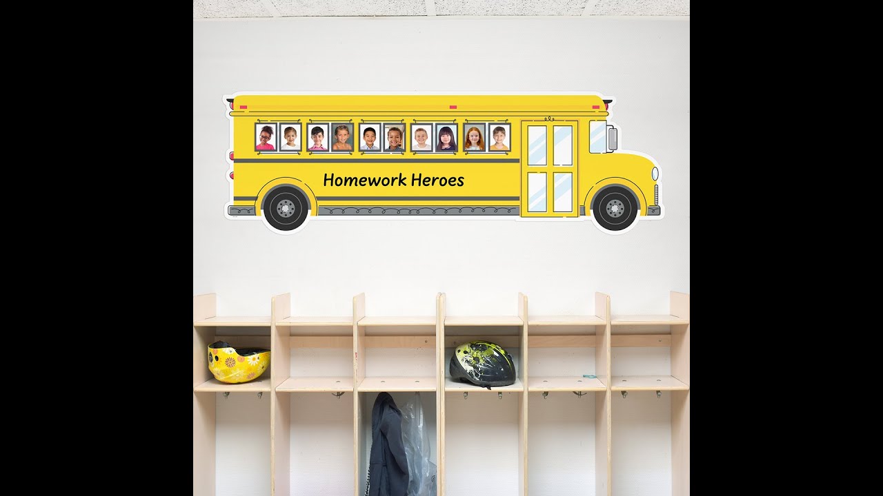 10938 Core Decor School Bus Giant Banner - YouTube