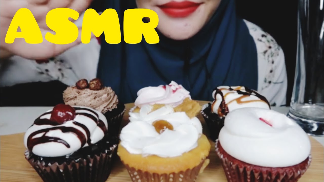 Yummy Sweet Cupcakes [ASMR] Mukbang (Eating Show) No talking - YouTube