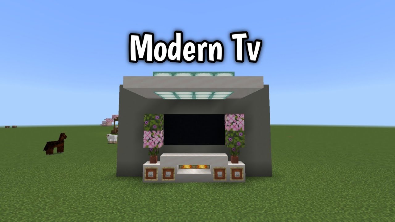 how to make Modern Tv in minecraft pocket edition - YouTube