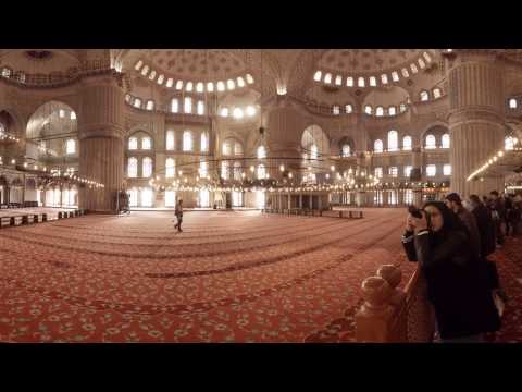 360 video: Interior of Sultan Ahmed Mosque, Istanbul, Turkey - YouTube