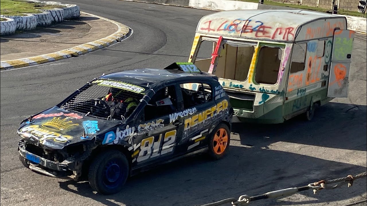 Caravan Destruction Derby Skegness Raceway 10/04/23. - YouTube