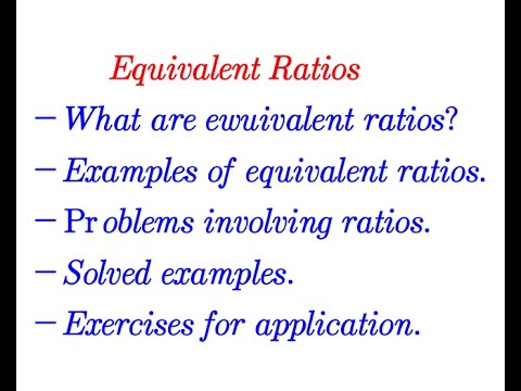 #Equivalent ratios and how to find equivalent ratios(video 52) - YouTube
