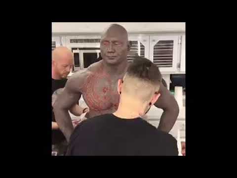 Drax makeup application Guardians of the Galaxy Vol 2 - YouTube