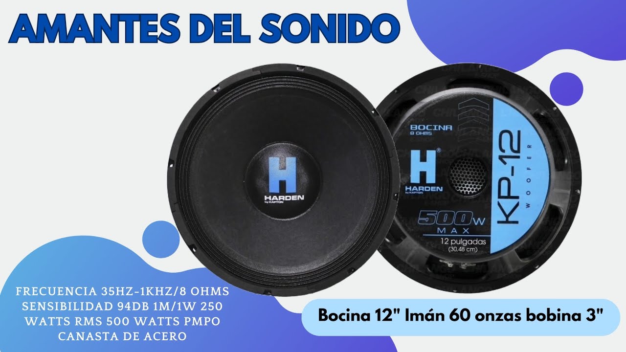Bocinas HARDEN 12" con bobina de 3" | AMANTES DEL SONIDO [Unboxing ...