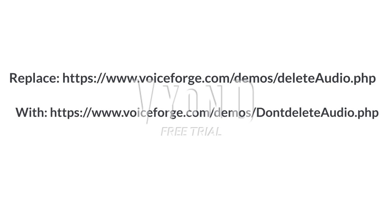 I Got VoiceForge Voices Of Don't Delete Audio - YouTube