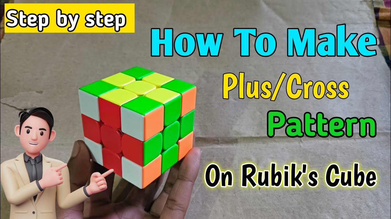 Plus/Cross Pattern in Cube😱| Step By Step| Rubik's Cube pattern|| - YouTube