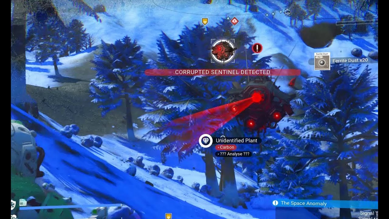 No Man's Sky - Hiemal planet, salvageable scrap, and corrupt sentinels ...