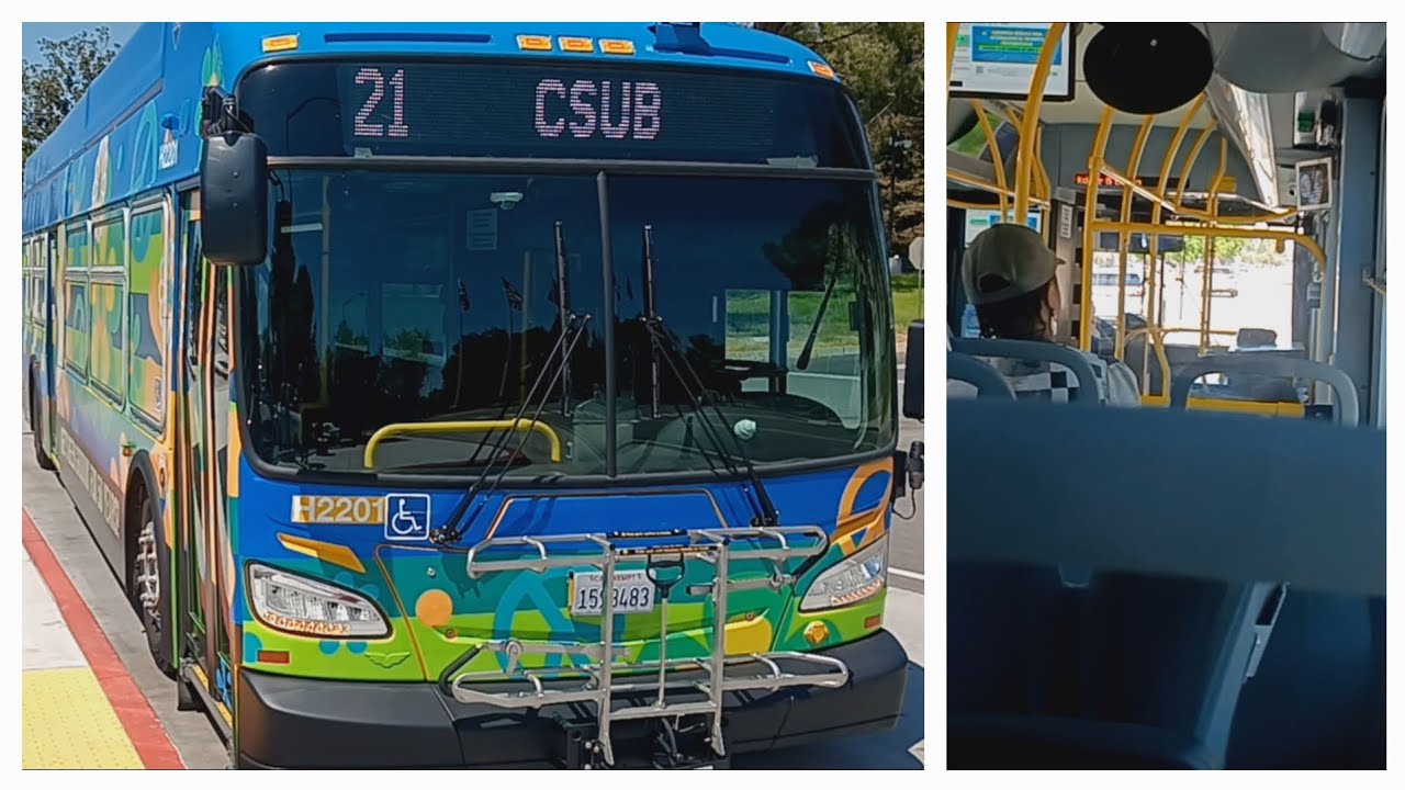 (Ride) Golden Empire Transit 2022 New Flyer XHE40 #H2201 (Hydrogen bus ...