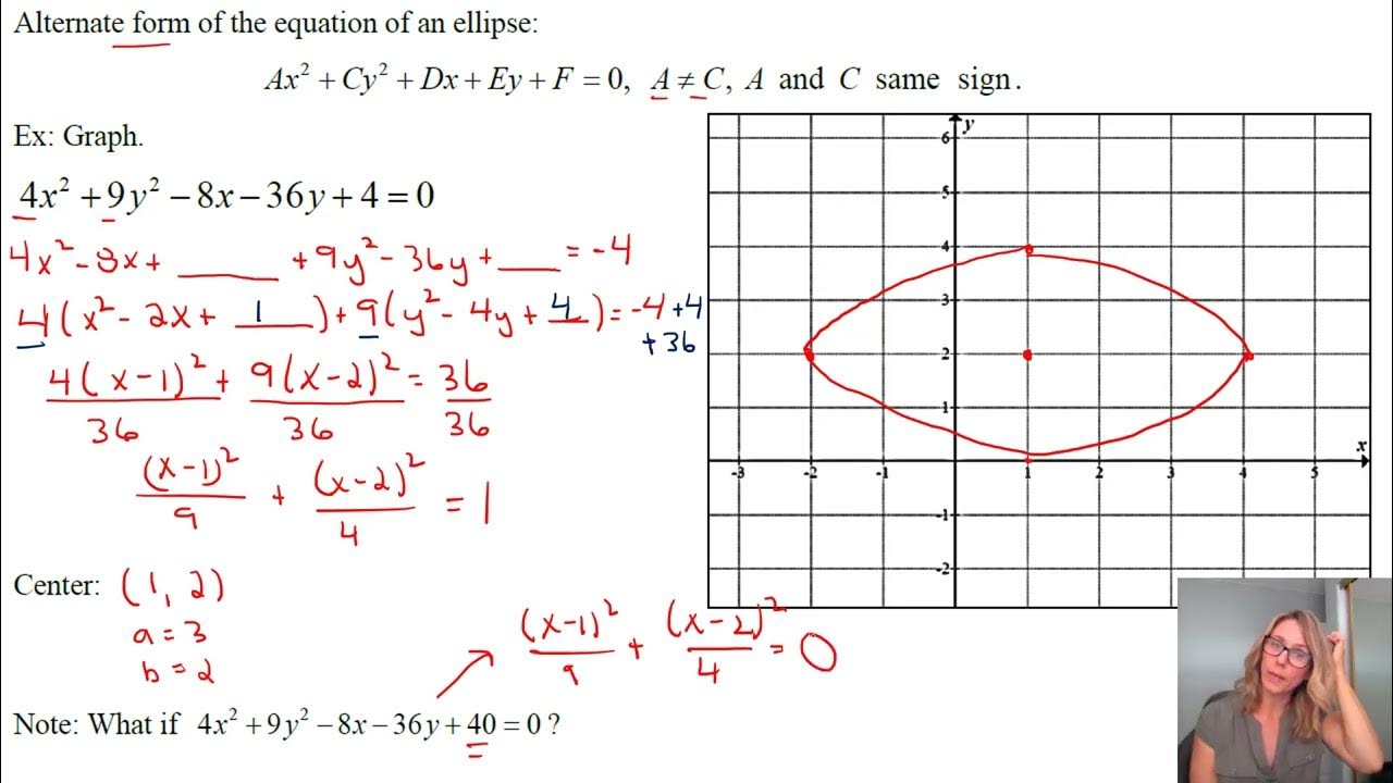 Math 3 Section 11 4 Part 2 Shifted Conics - YouTube