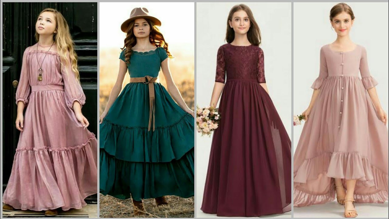 most beautifully baby princess girls long Maxi dress designs ideas ...