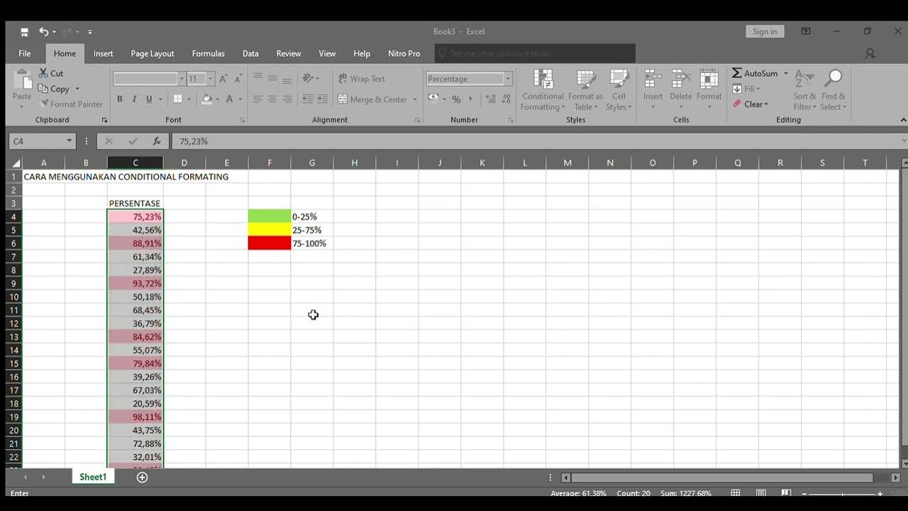 CARA MENGGUNAKAN CONDITIONAL FORMATING - YouTube