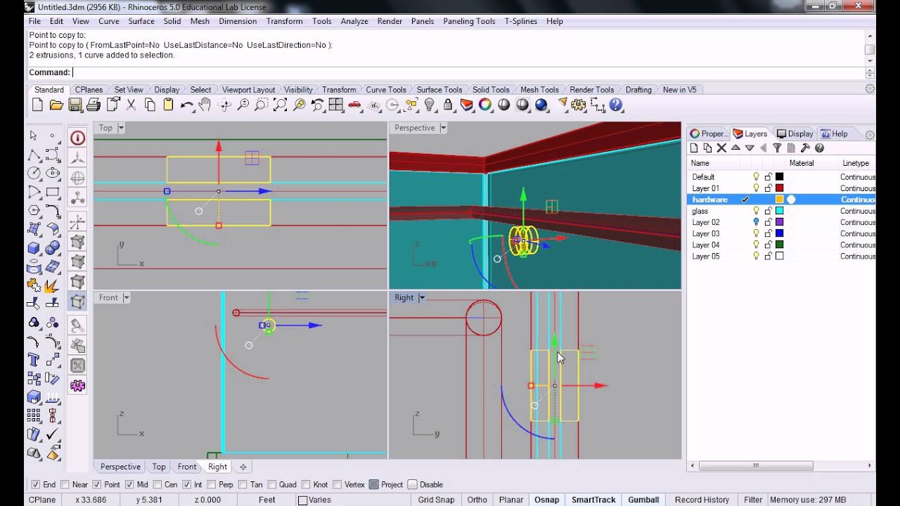 Rhino - 92 - Hardware Component Groups Advanced Assemblies - YouTube