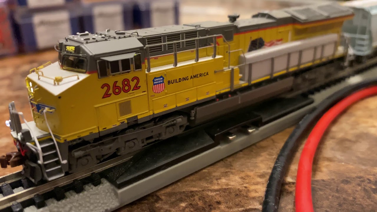 Scaletrains N Scale Tier 4 GEVO and covered hoppers first run - YouTube